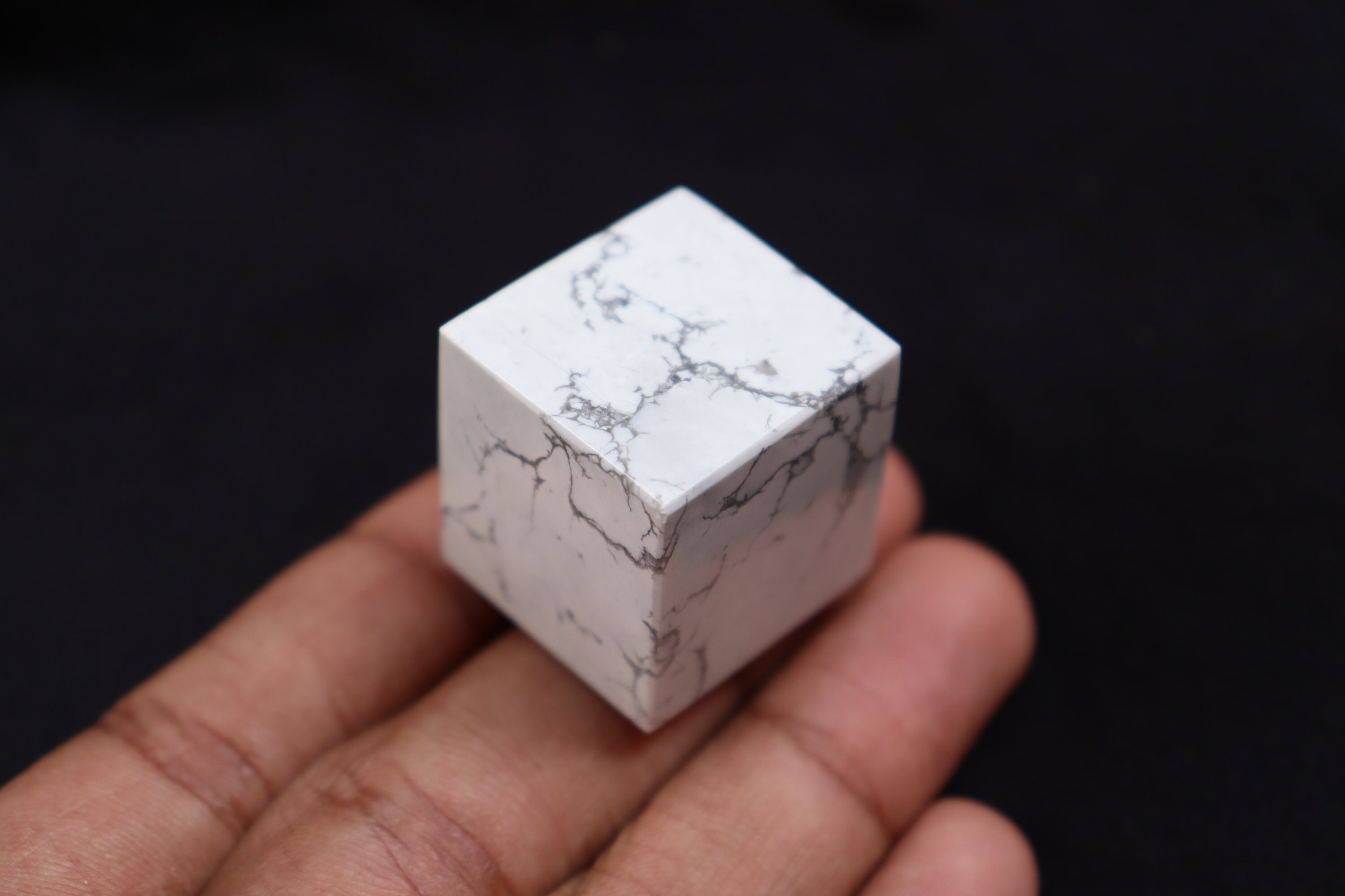 Natural Howlite Cube crystal White Howlite Cube Stone Cube | Etsy