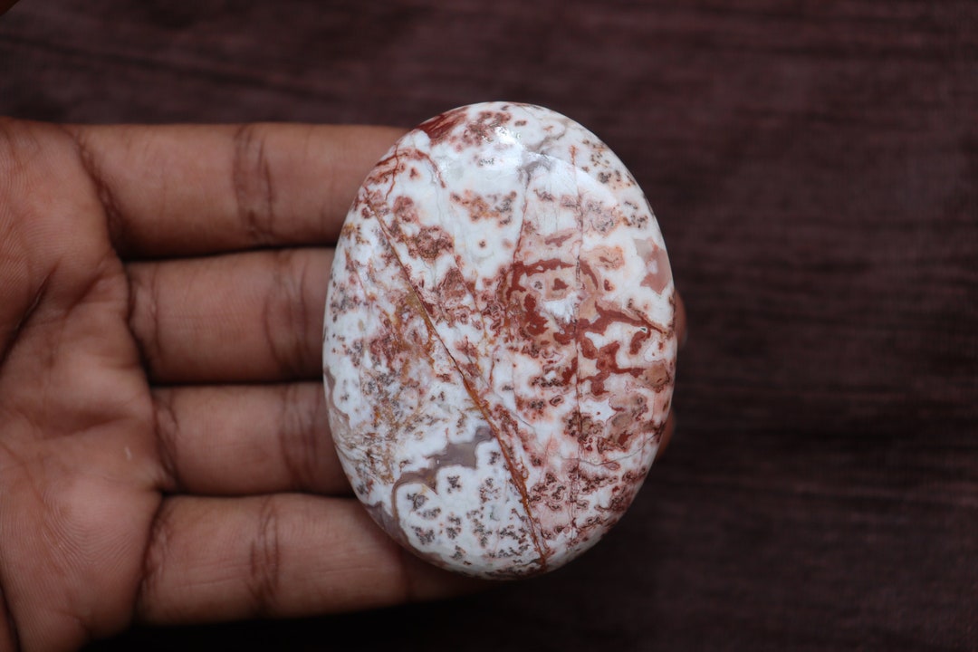Rosetta Jasper Palm Stone, Natural Rosetta Jasper Stone, Meditation ...
