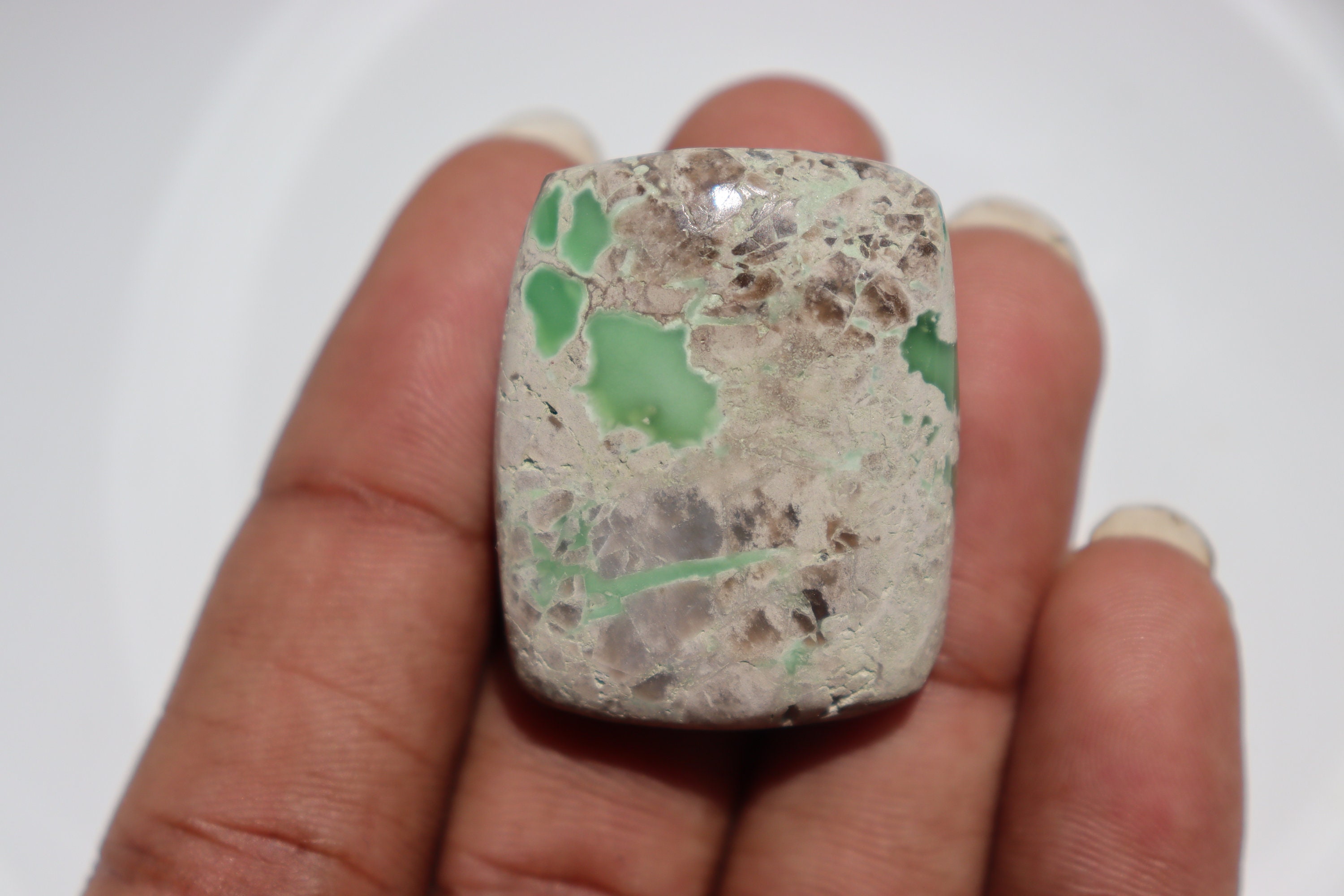 Variscite Palm Stone, Variscite Pocket Stone, Green Variscite Gemstone ...