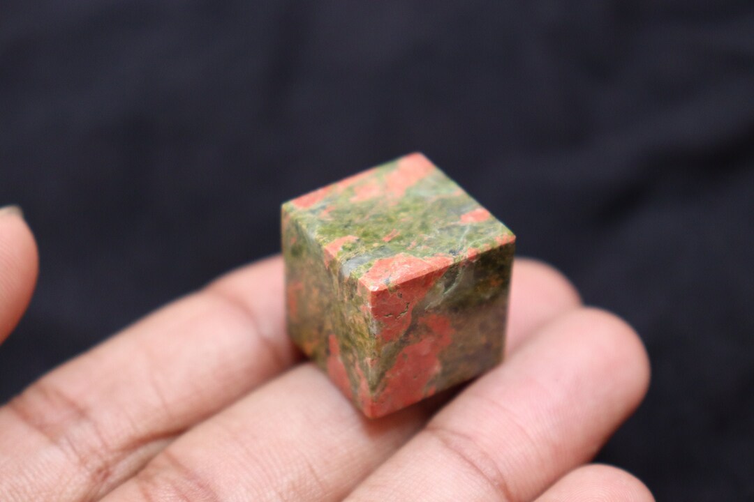Natural Unakite Cube Stone Crystal, Polishing Unakite Crystal Cube ...