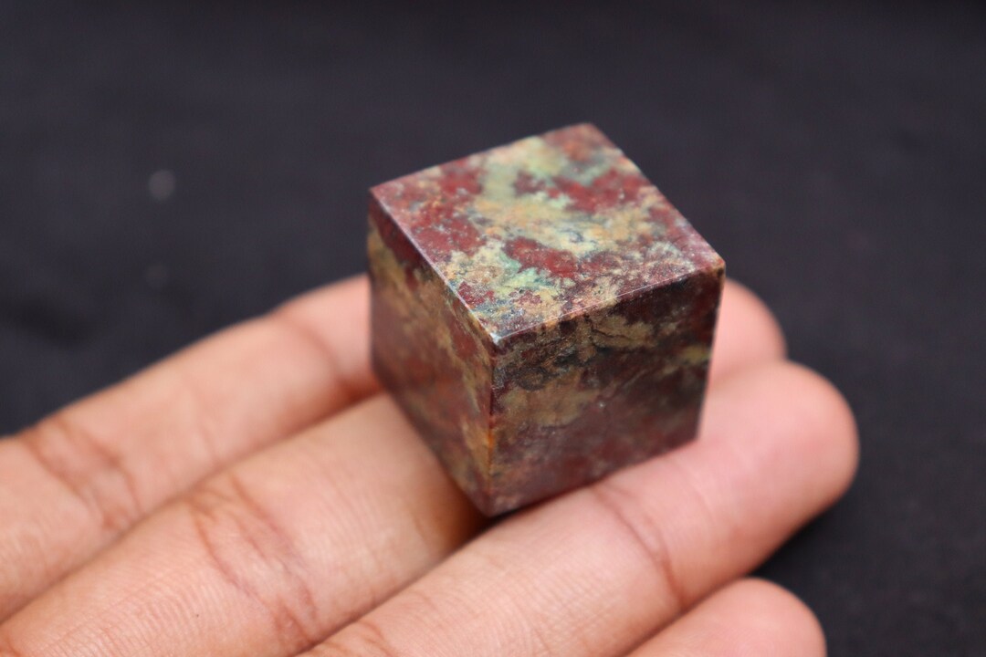 Natural Unakite Cube Stone Crystal, Polishing Unakite Crystal Cube ...