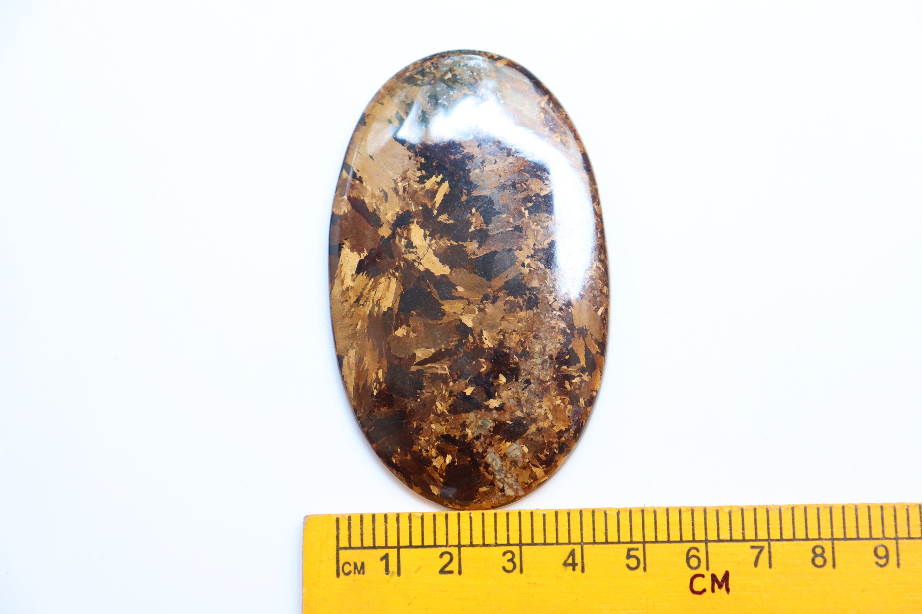 Luminous Bronzite Cabochon Shimmering Golden Swirls Bronzite | Etsy