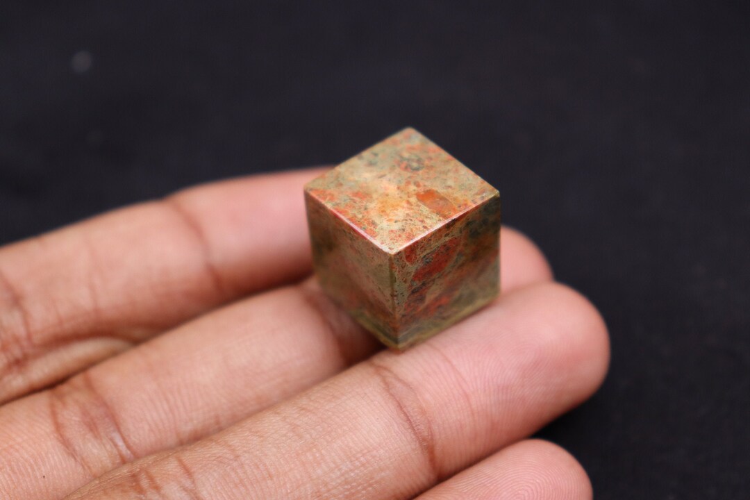 Natural Unakite Cube Stone Crystal, Polishing Unakite Crystal Cube ...