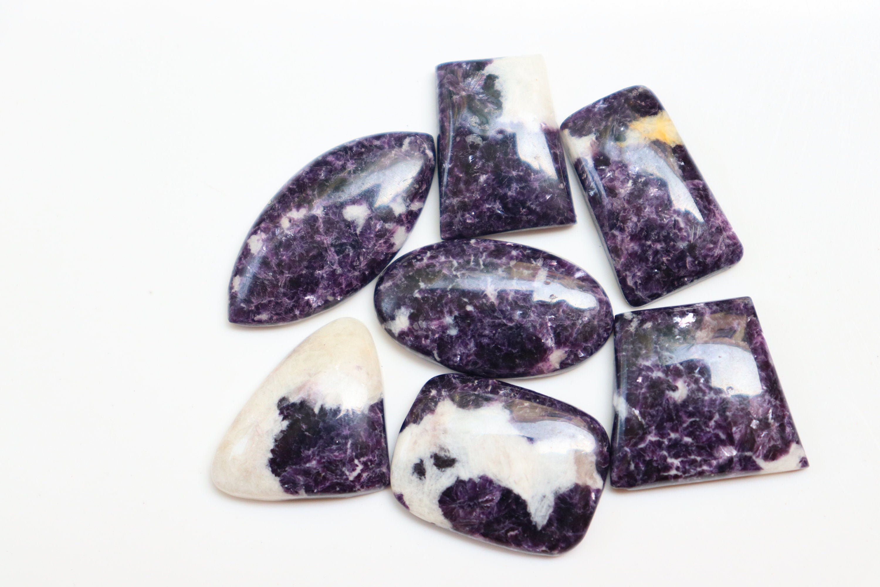 Natural Purple Lepidolite Cabochon Healing Crystal Chakras - Etsy