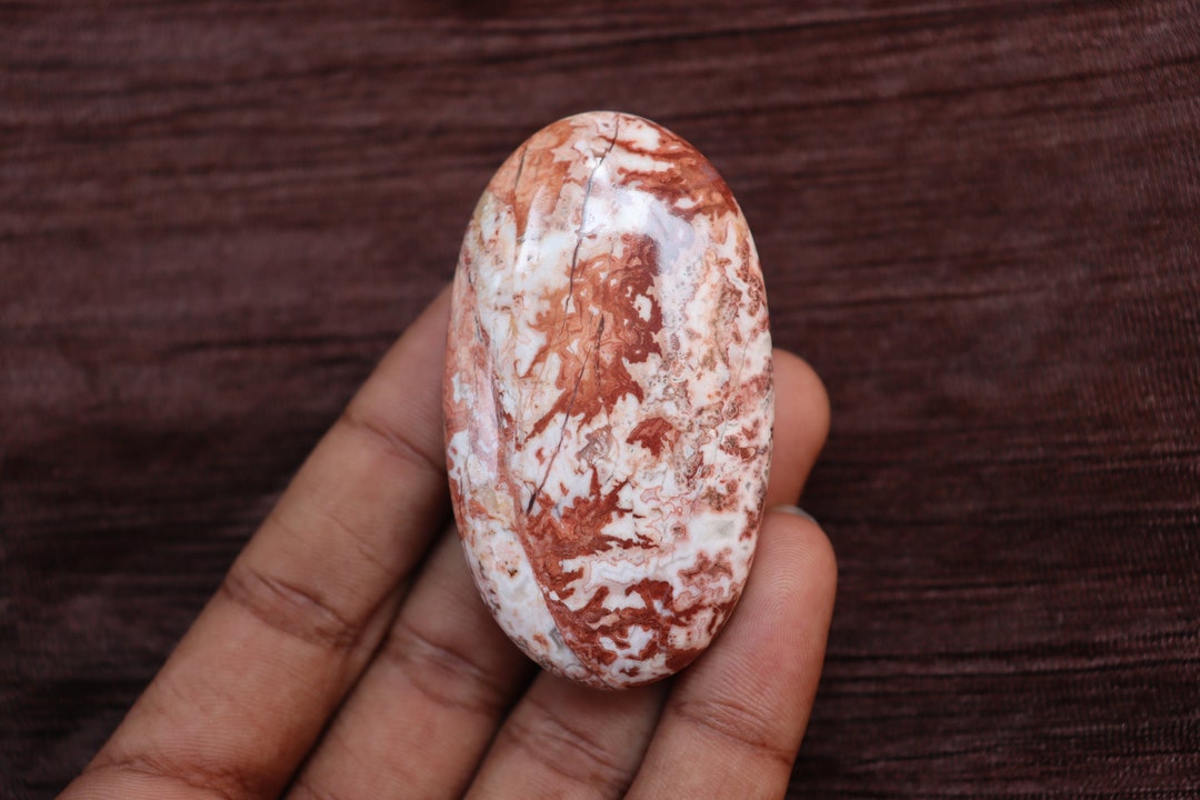 Rosetta Jasper Palm Stone, Natural Rosetta Jasper Stone, Meditation ...
