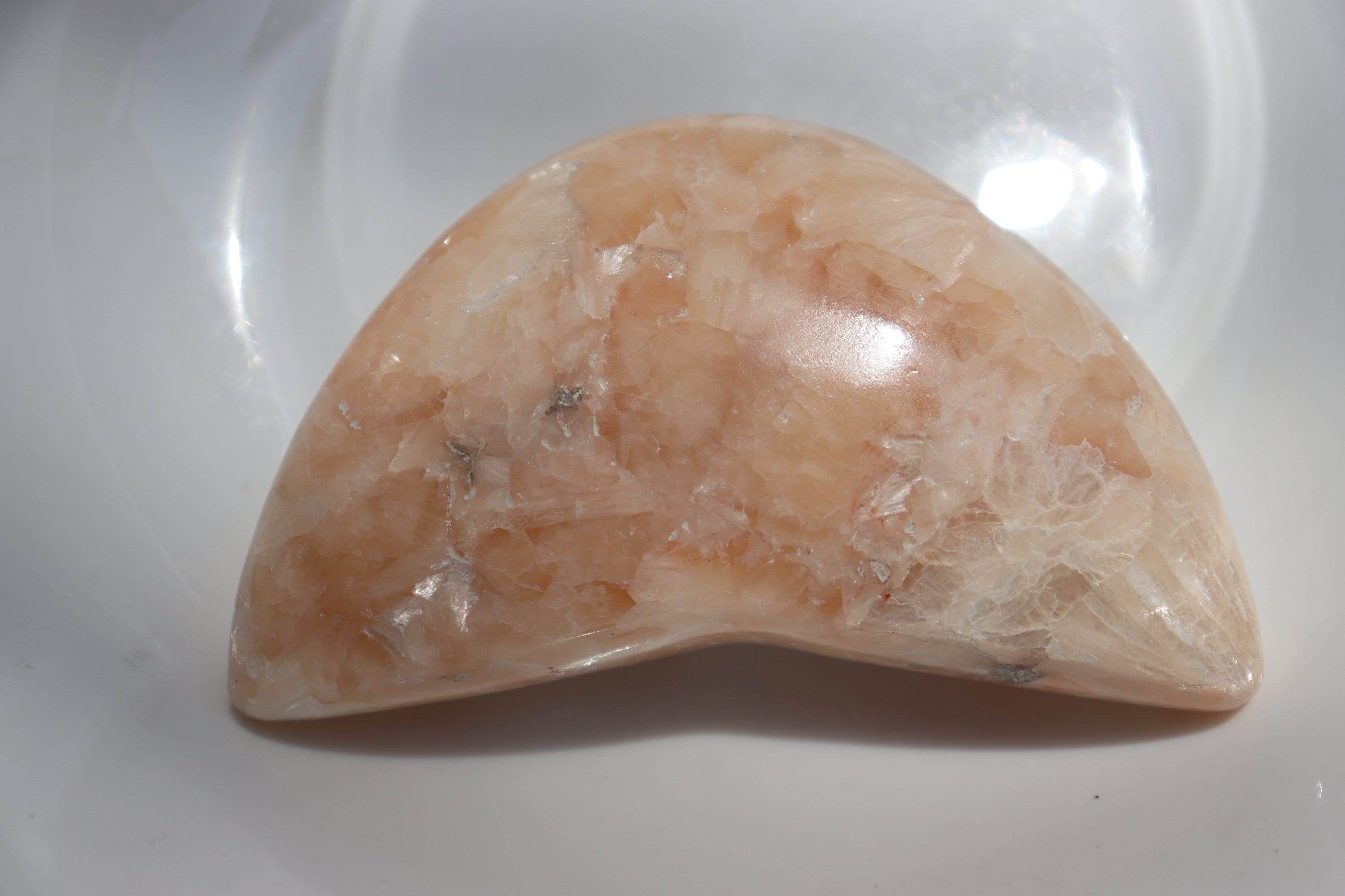 Peach Stilbite Crescent Moon Shape the Stone With Lots of | Etsy