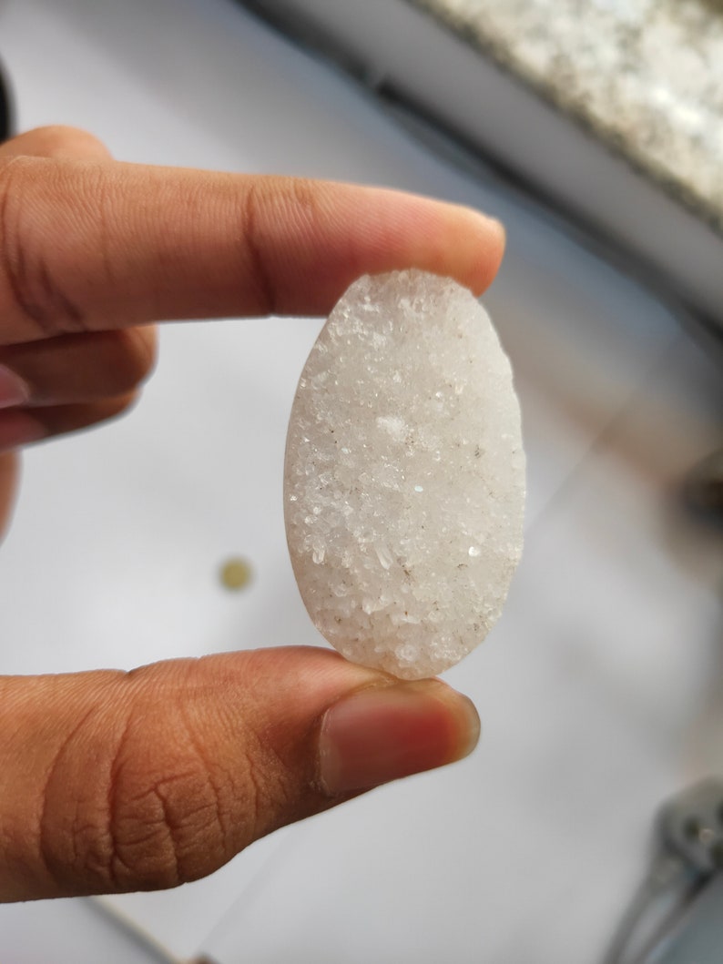 Natural White Druzy Gemstone White Druzy Loose Gemstone - Etsy