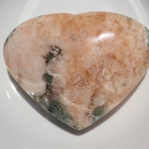 XXL Peach Stilbite + Green Stillbite Mixed Heart, the Stone With Lots ...