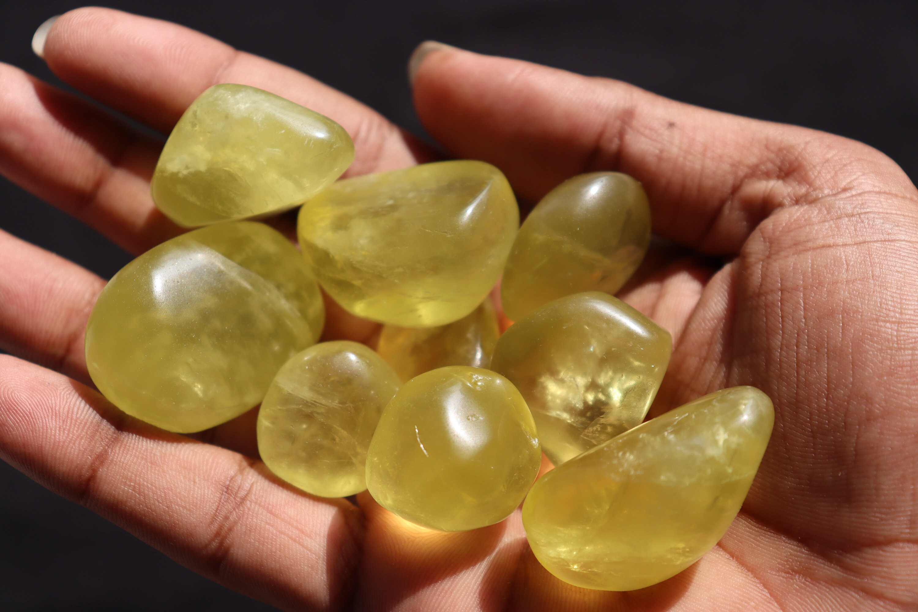 Lemon Quartz Crystal Tumbled Stones Healing Crystals and | Etsy