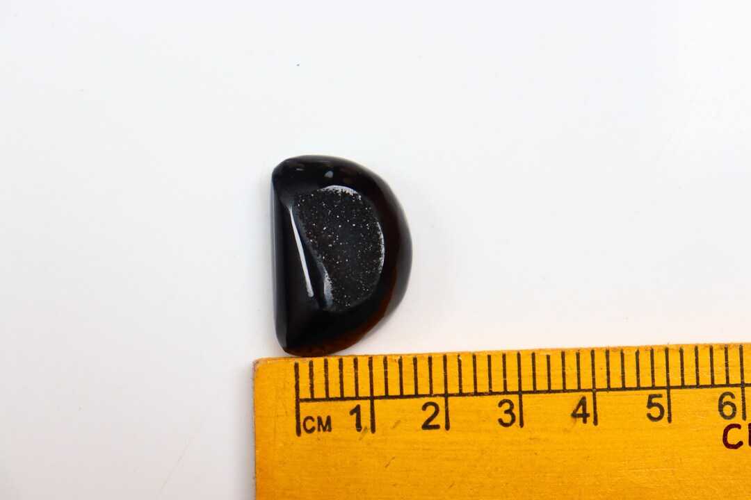A + Qualität, natürlicher schwarzer Onyx Druzy Edelstein, hohe Qualität ...