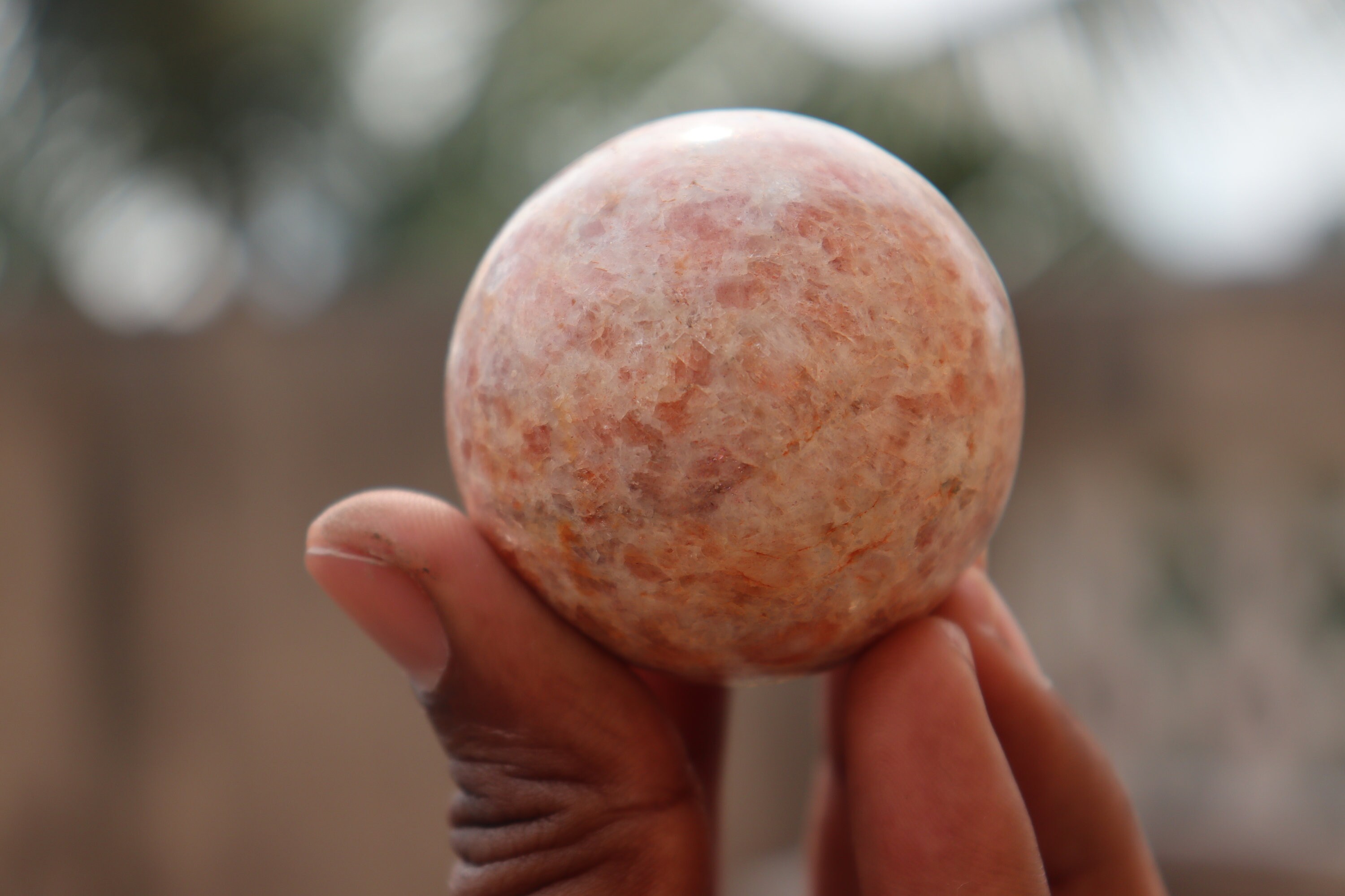 A Grade Natural Sunstone Sphere Sunstone Crystal Sphere | Etsy