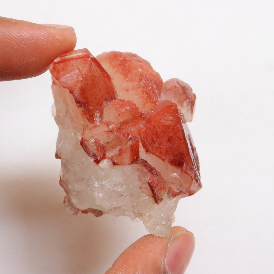 Unique Red Apophyllite Specimen, Natural Red Apophyllite Crystal, Druzy ...