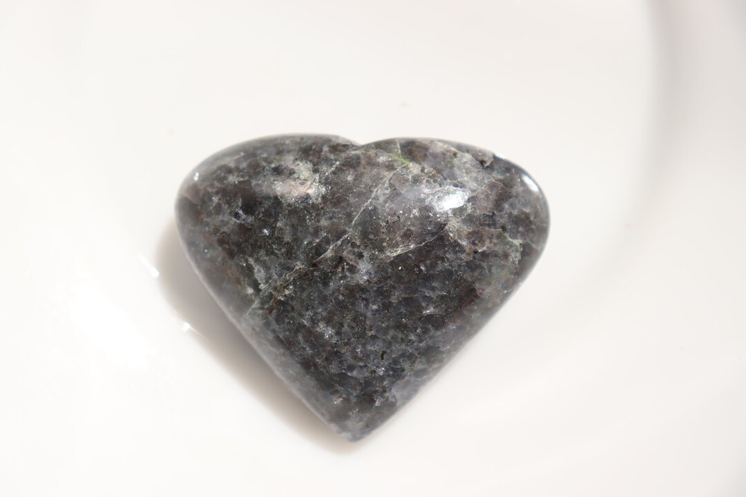 Iolite Heart Stone Also Known as Water Sapphire - Shamanic Stone - Blue ...