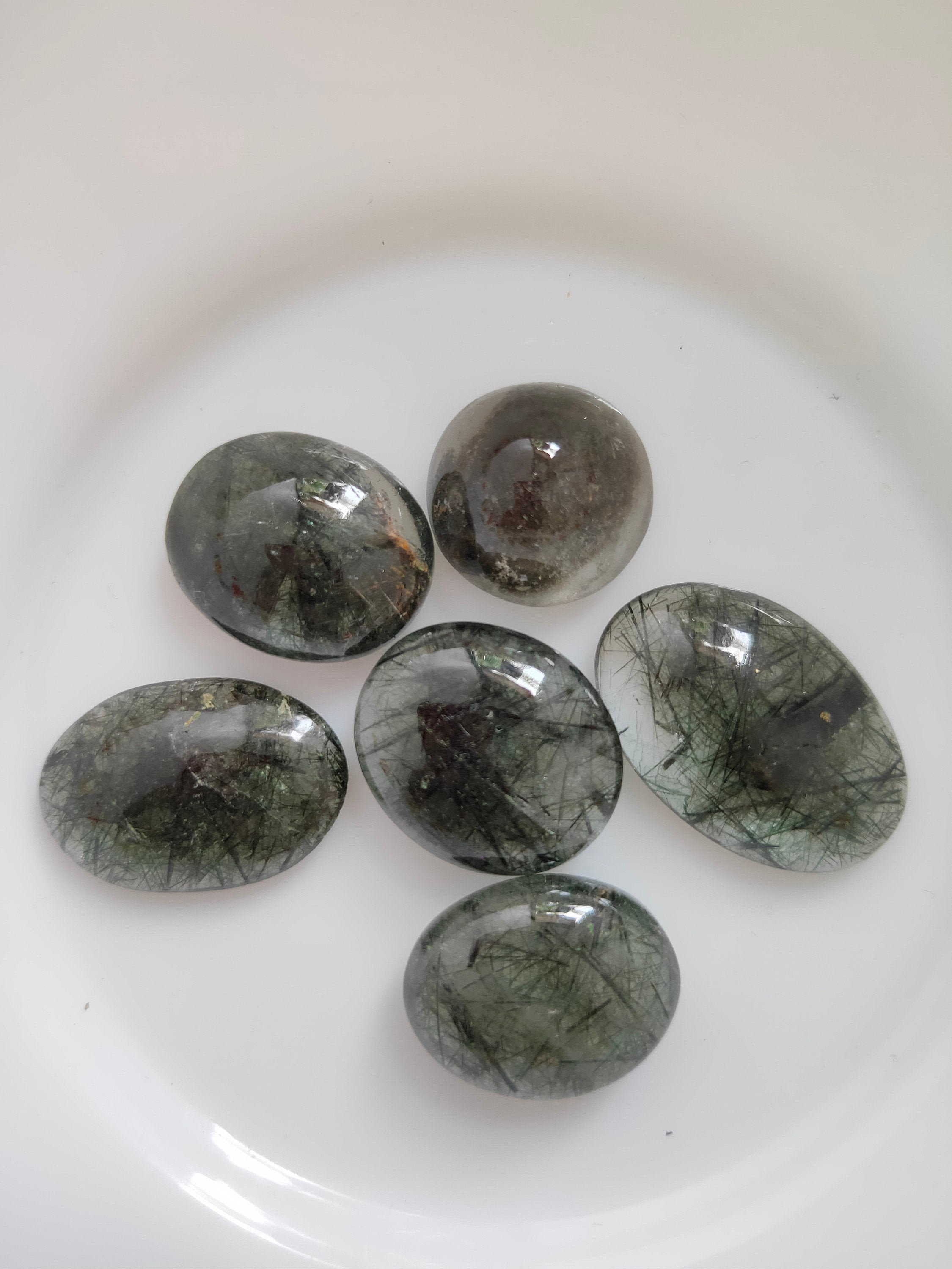 6 Pc Top Quality Green Rutile Natural Green Rutile Gemstone - Etsy