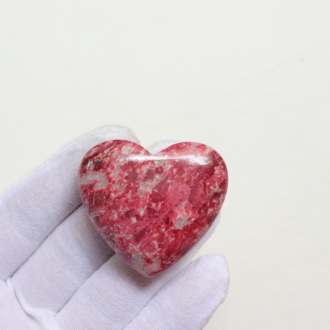 Rare Pink Thulite Heartstone, Natural Thulite Stone From Norway ...