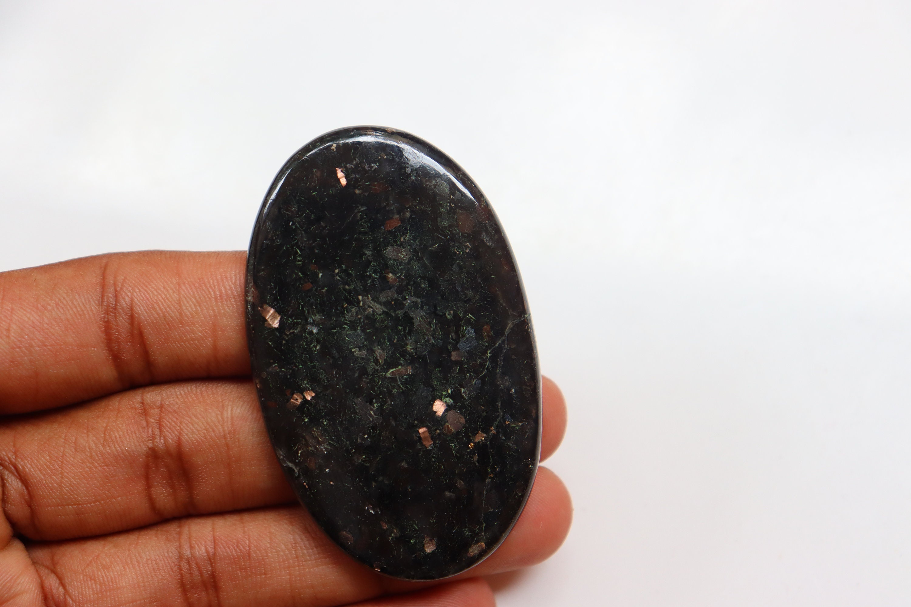 Nuummite Cabochon, Polished Stones - Healing Crystals- Nuummite Stones ...