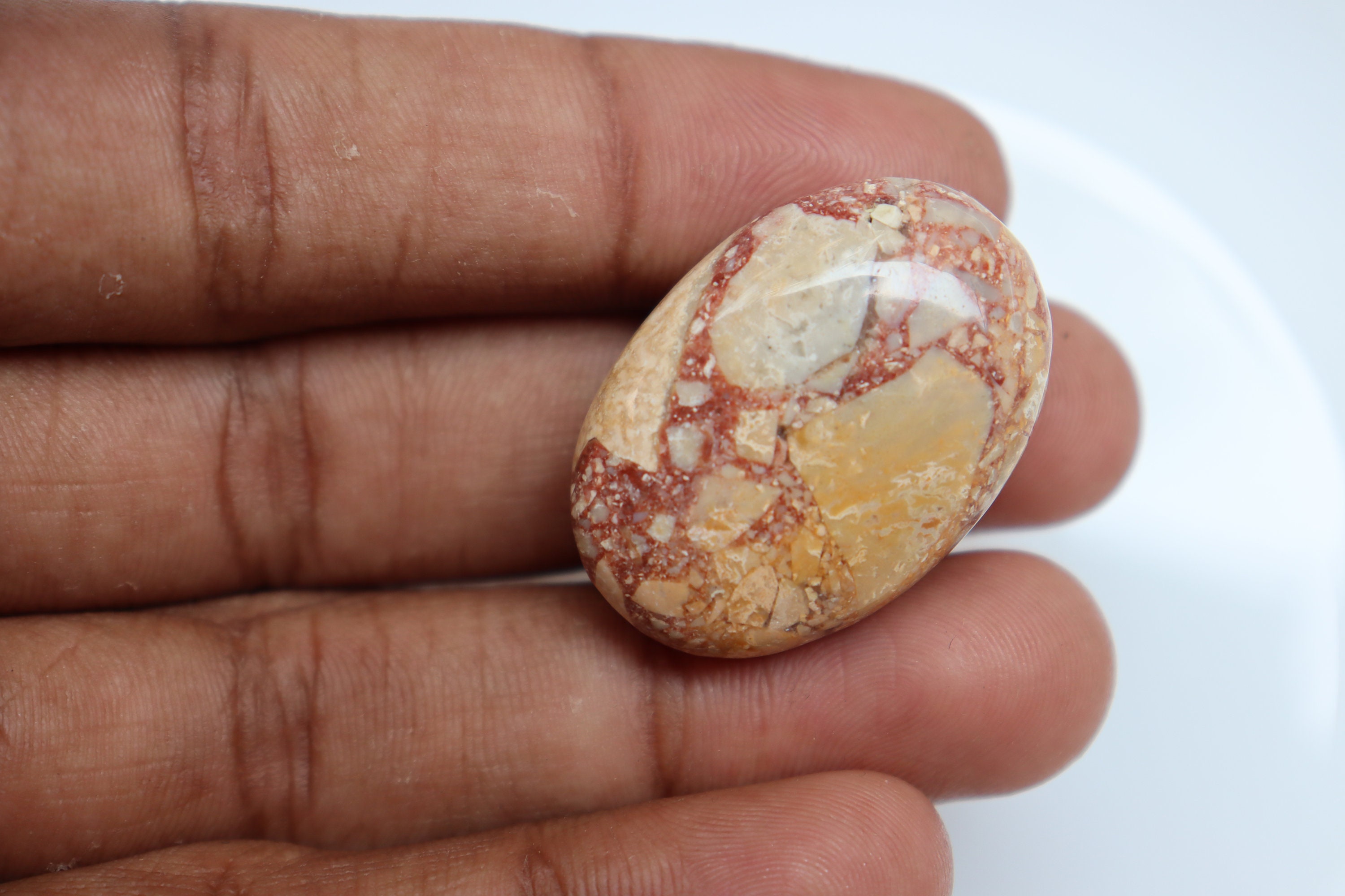 Pink Mookaite palm stone Gemstone Natural Pink Mookaite palm | Etsy