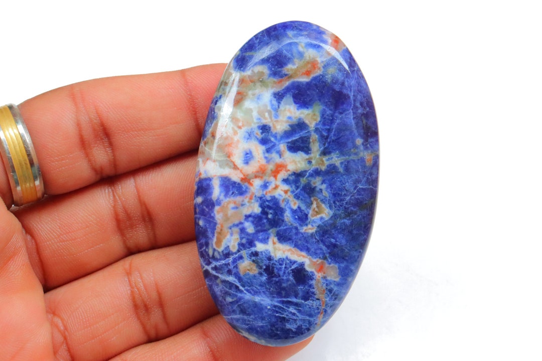 Sodalite Palm Stone, Natural Sodalite Palm Stone, Sodalite Heart Stone ...