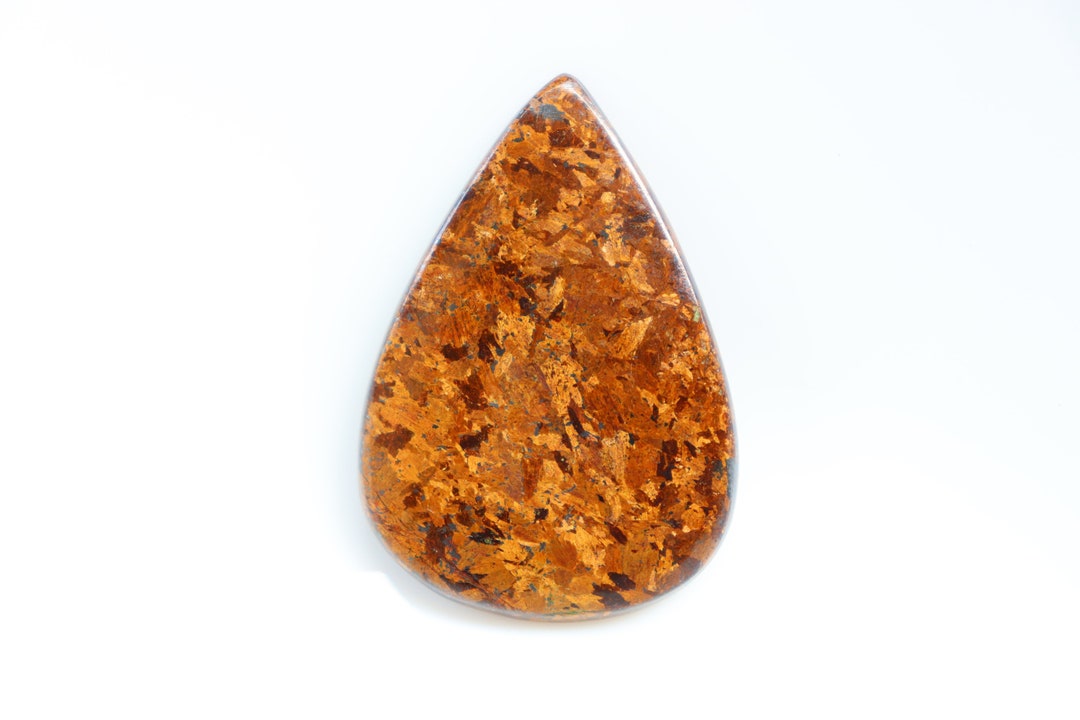 Luminous Bronzite Cabochon, Shimmering Golden Swirls Bronzite Cabochon ...