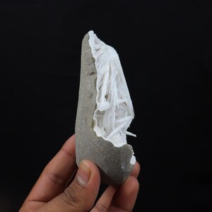 Superb Scolecite Spray Inside Quartz Geode, Natural Scolecite Geode ...