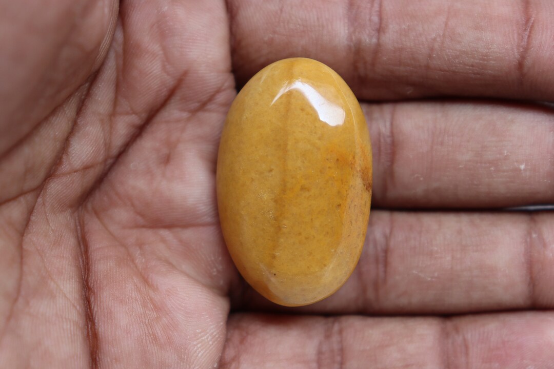 Natural Yellow Jade Palm Stone, Loose Stone, Pocket Stone, Palm Stone ...