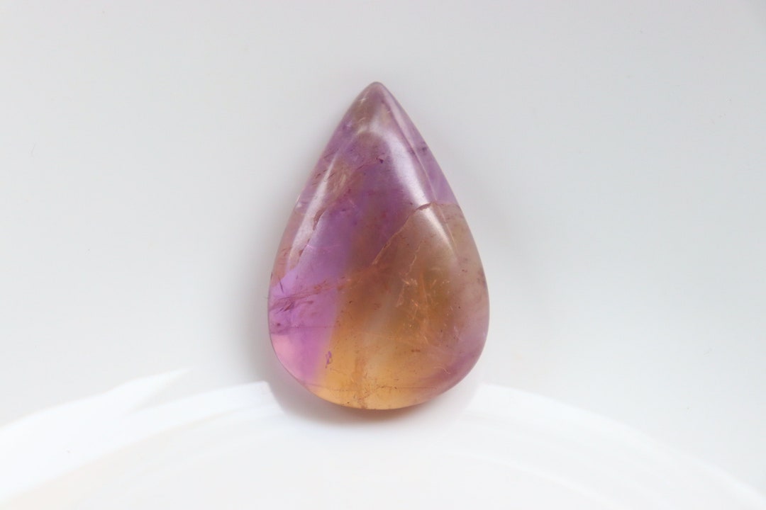 Ametrin Cabochon, natürlicher Ametrin Edelstein, Hand poliert loser ...