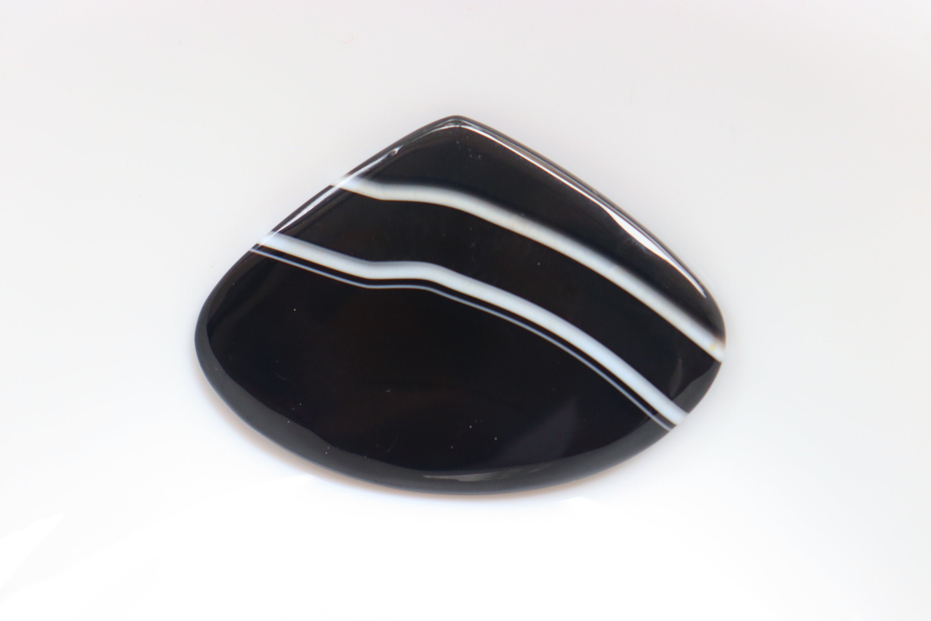 Black Banded Onyx Cabochon Black Banded Onyx Specimens Banded - Etsy