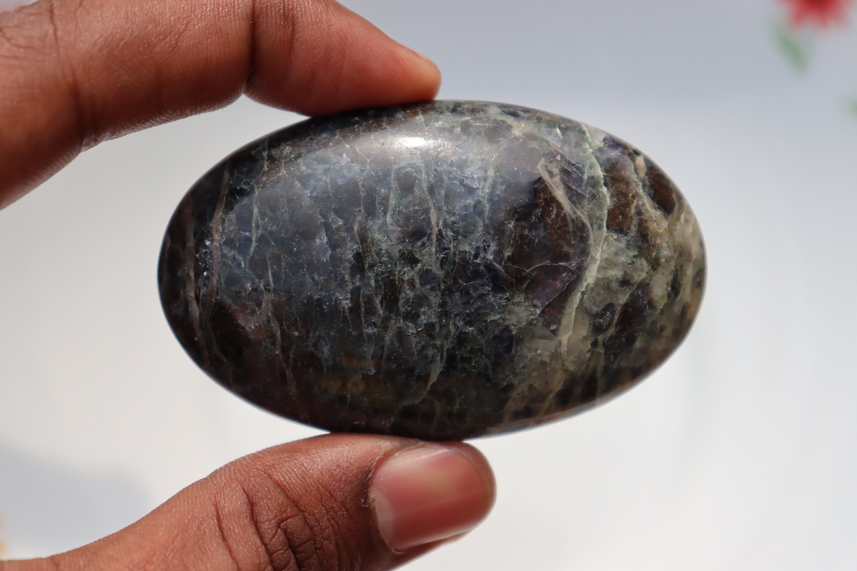 Iolite Palmstone Also Known as Water Sapphire Shamanic Stone | Etsy