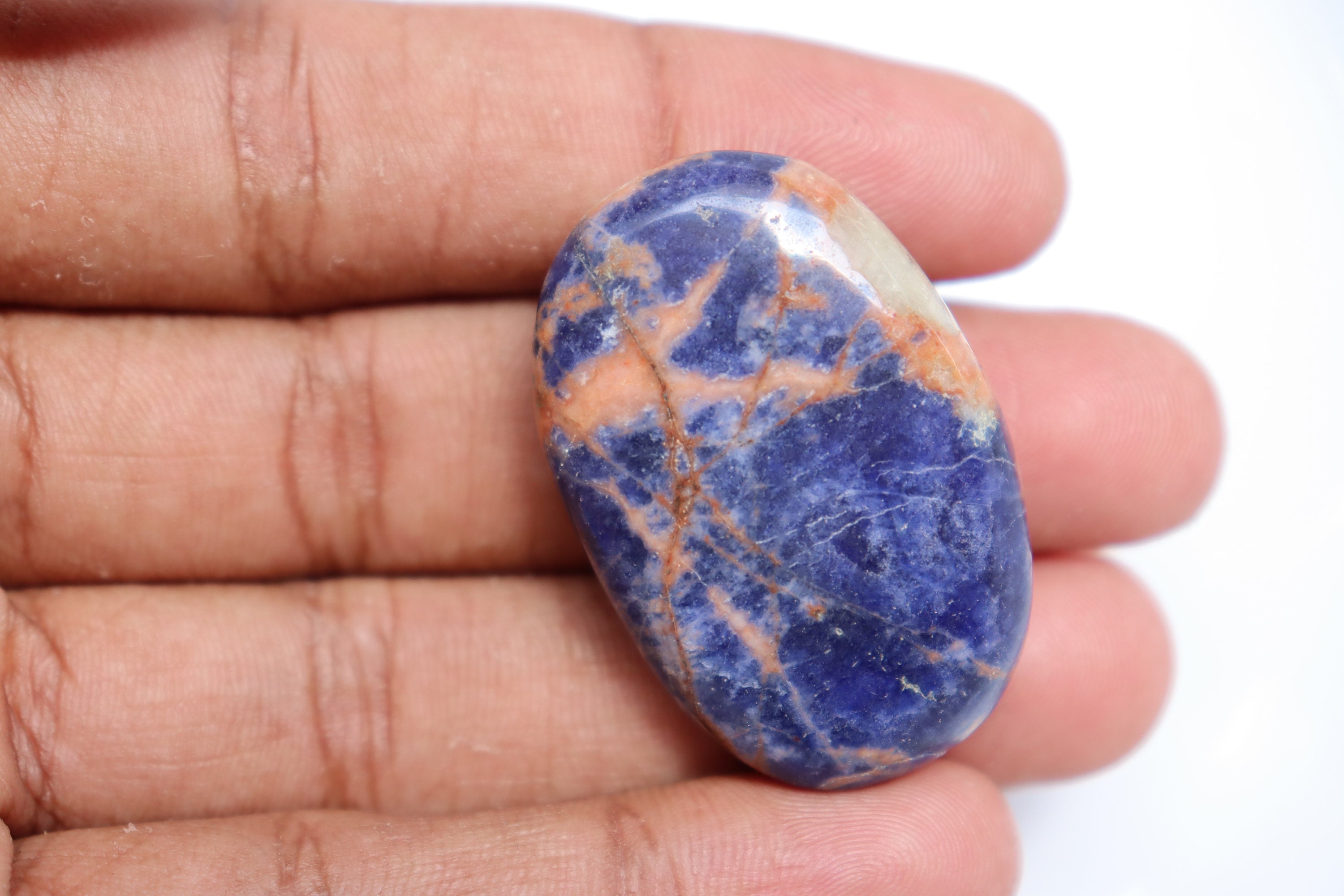 Sodalite Palm Stone Small / Sodalite Crystal / Sodalite Palm Stone ...