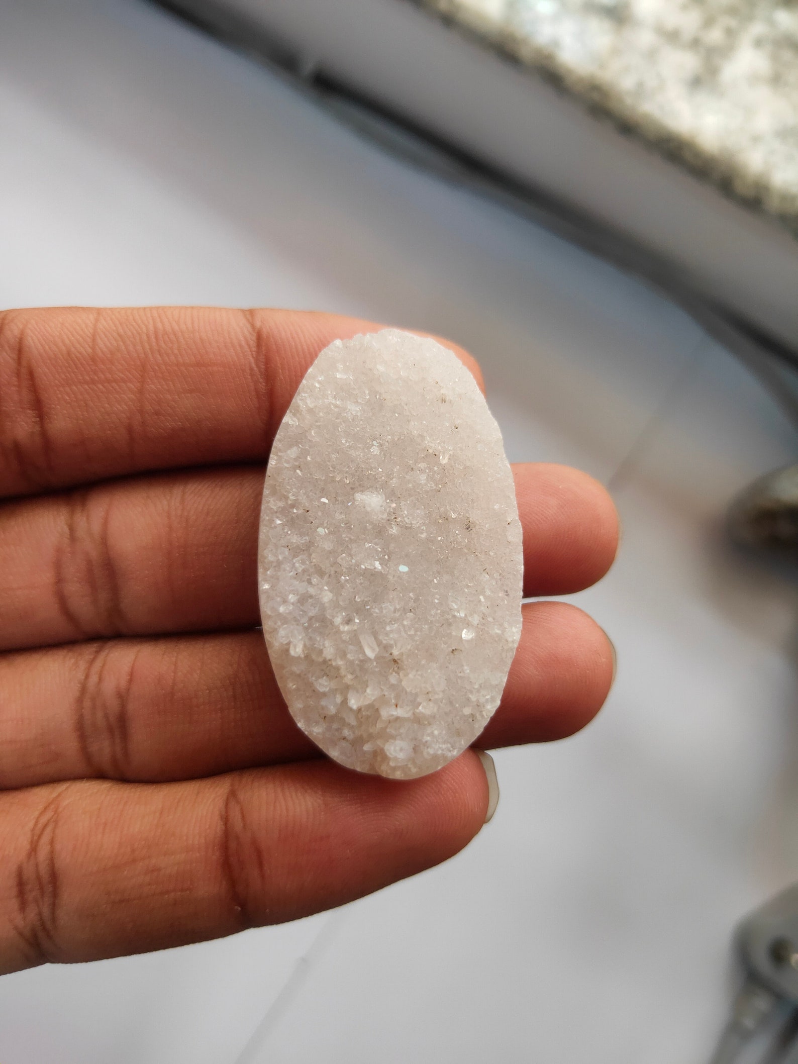 Natural White Druzy Gemstone White Druzy Loose Gemstone - Etsy
