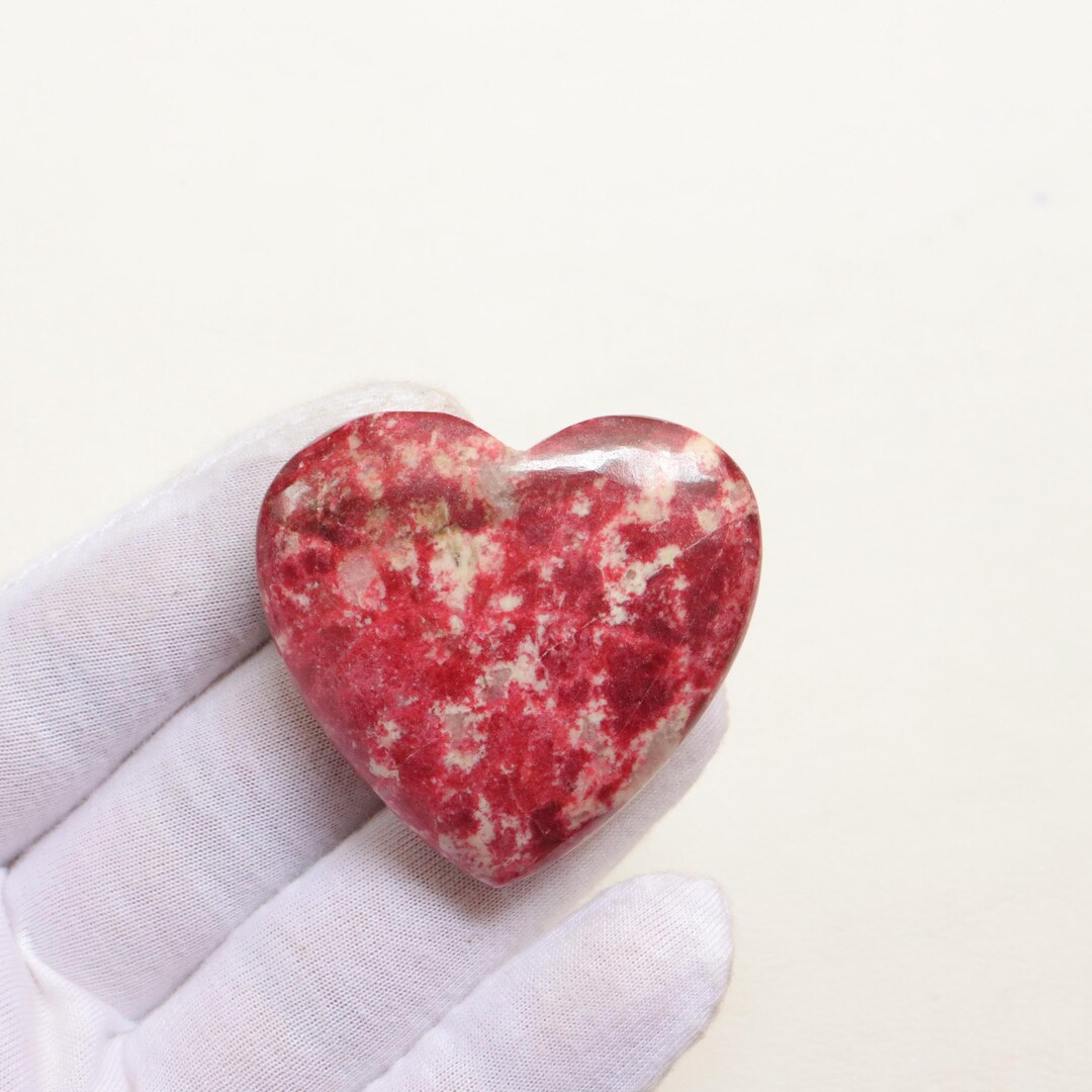 Rare Pink Thulite Heartstone, Natural Thulite Stone From Norway ...