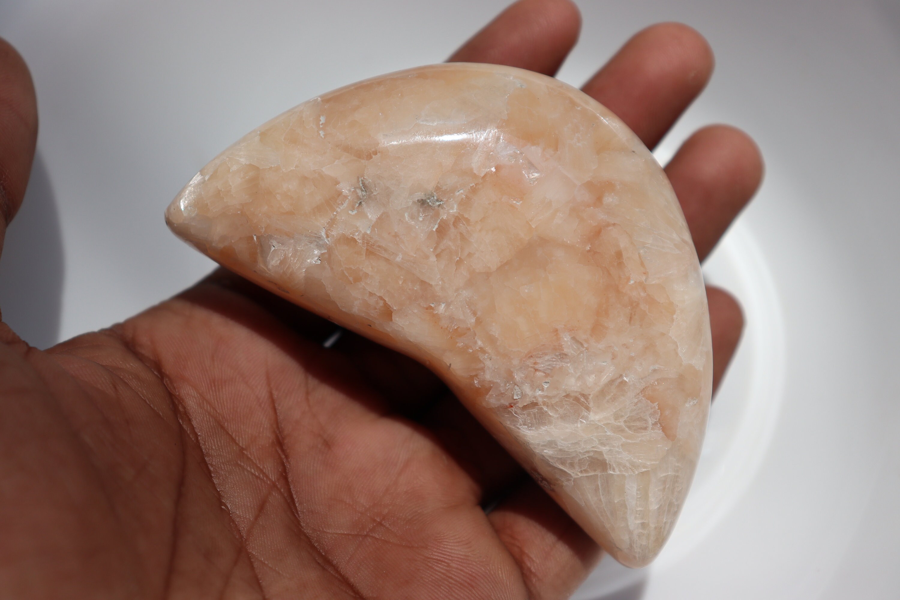 Peach Stilbite Crescent Moon Shape the Stone With Lots of | Etsy