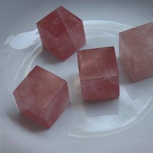 A+ Rose Quartz Cube Stone | Cube Stones | Healing Stone | Cube Stone ...