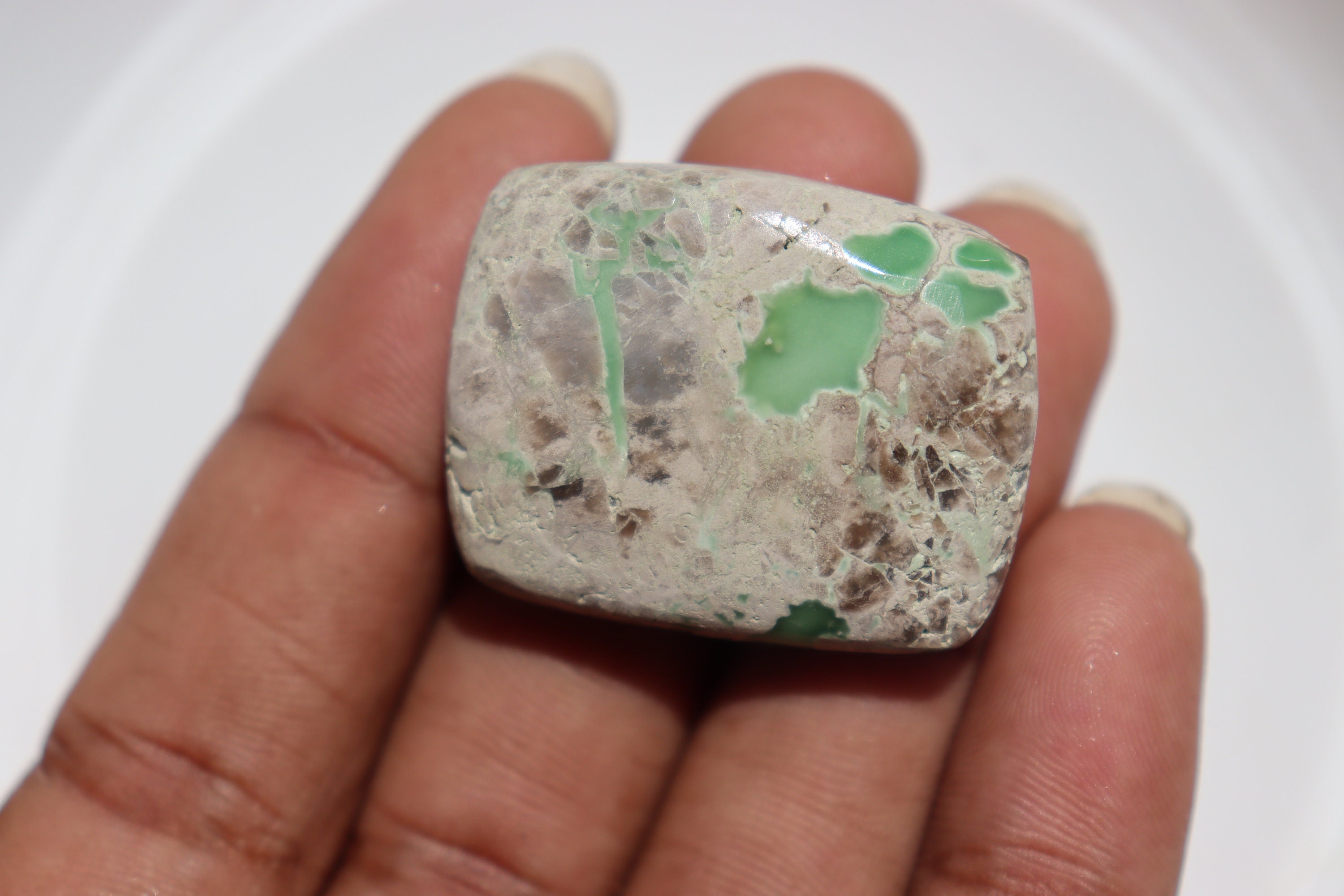 Variscite Palm Stone Variscite Pocket Stone Green Variscite | Etsy