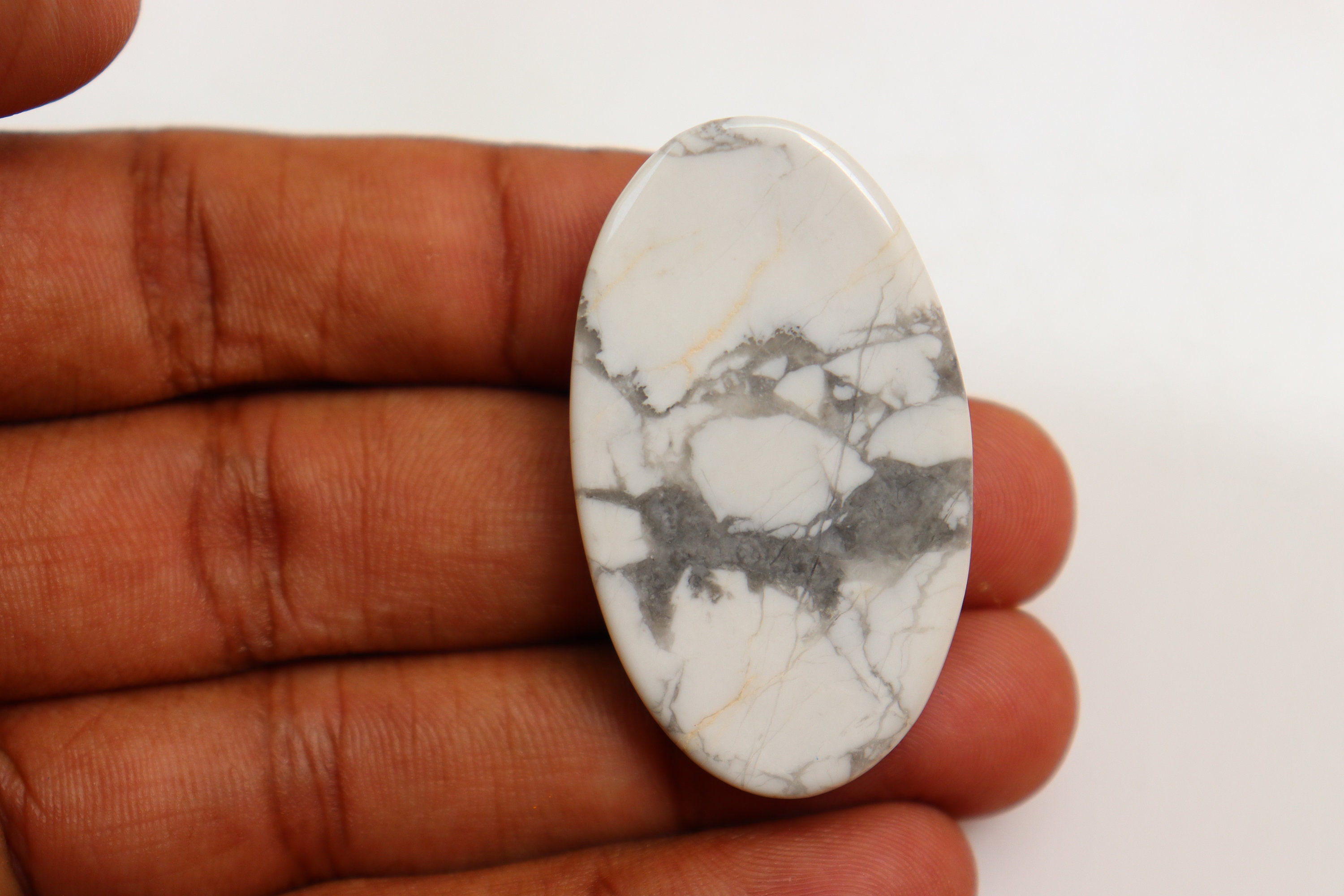Natural Howlite Cabochon Crystal White Howlite Stone - Etsy