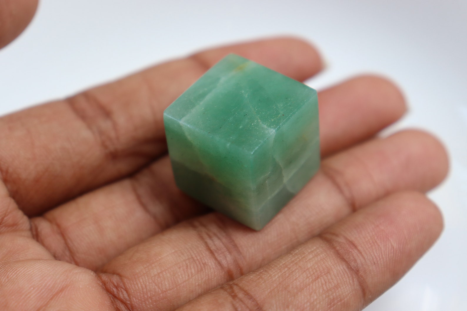 Light Green Aventurine Cube Stone Healing Crystals and Stones | Etsy UK