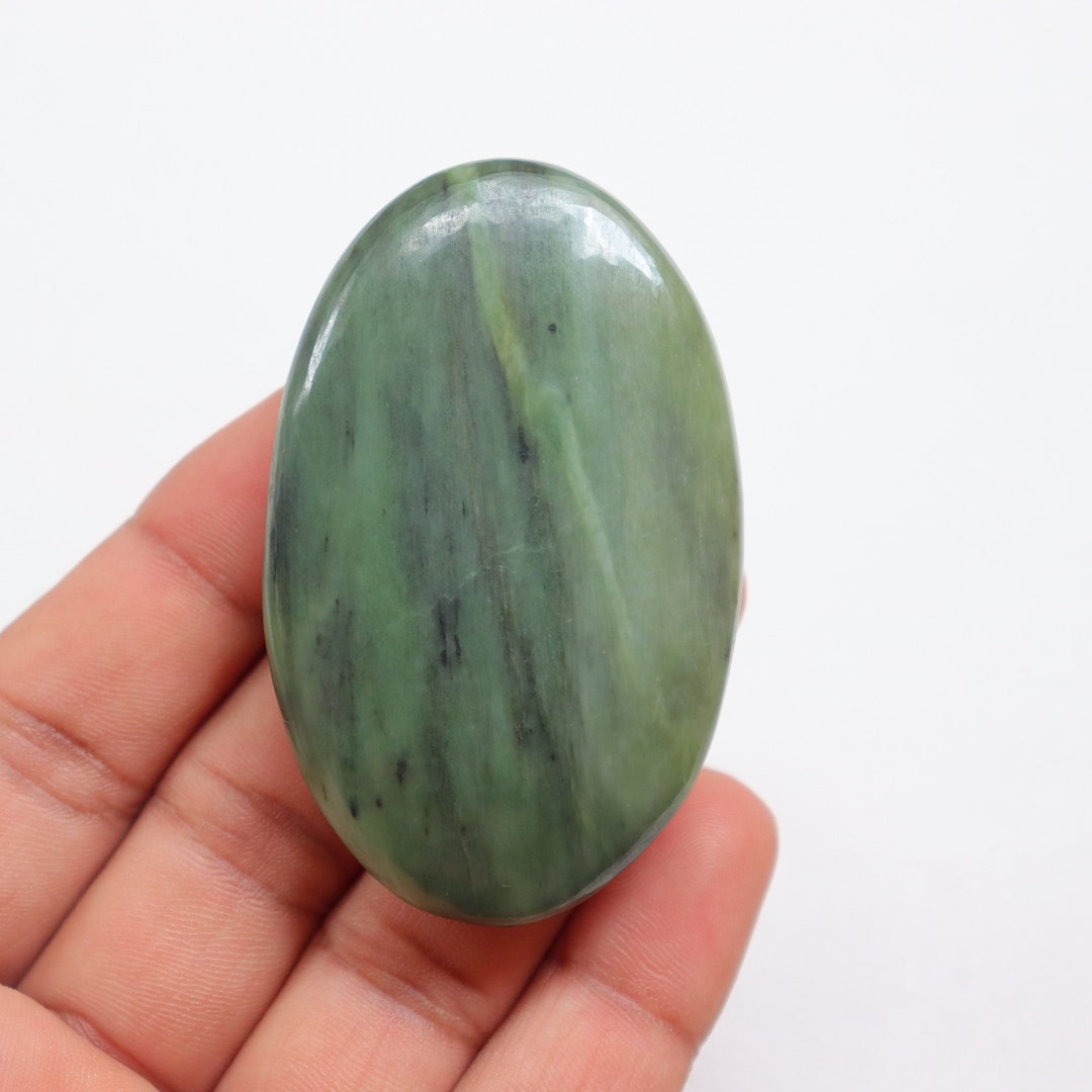 Nephrite Jade Palm Stone, Natural Nephrite Jade Palm, Nephrite Jade ...