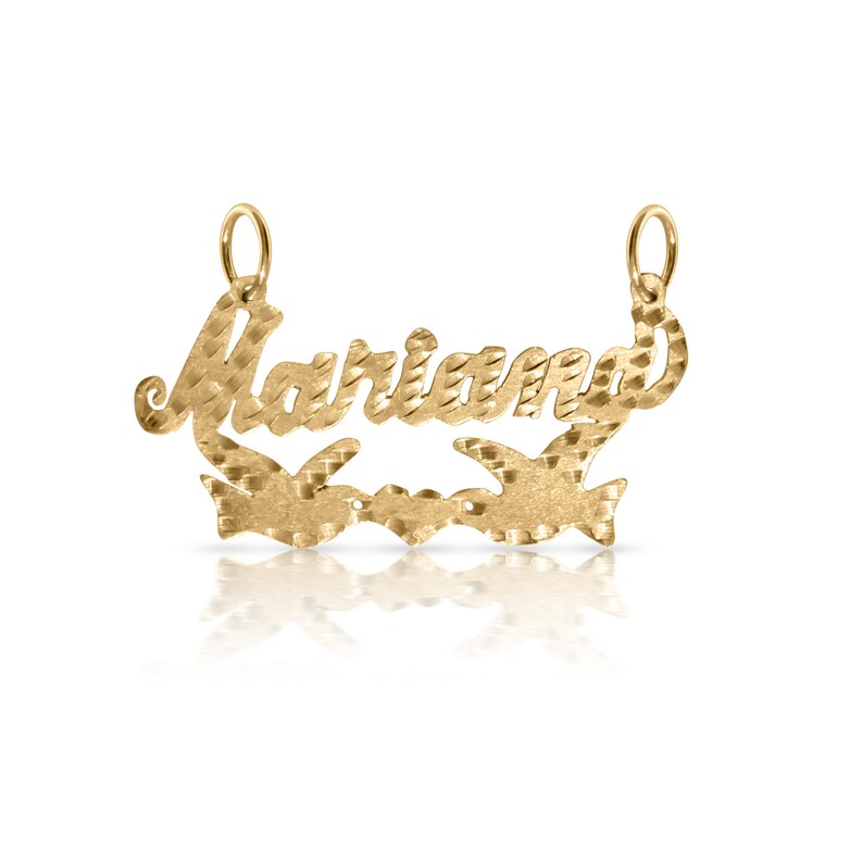 Customizable Solid 14K Gold Mariana Personalized Name Plate Women Girl ...