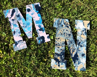 Marble Letters - Etsy