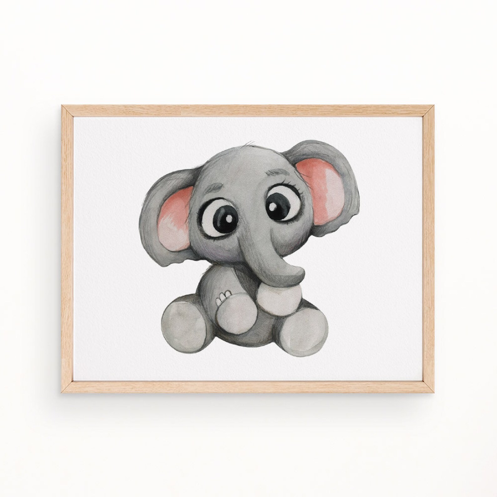 Kinderbild Elefant hochwertiger Kunstdruck - Etsy.de