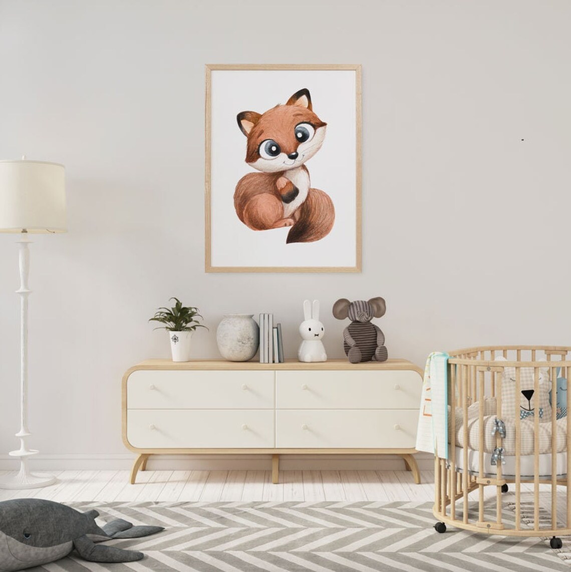 Kinderbild Fuchs hochwertiger Kunstdruck Kinderzimmerbild - Etsy
