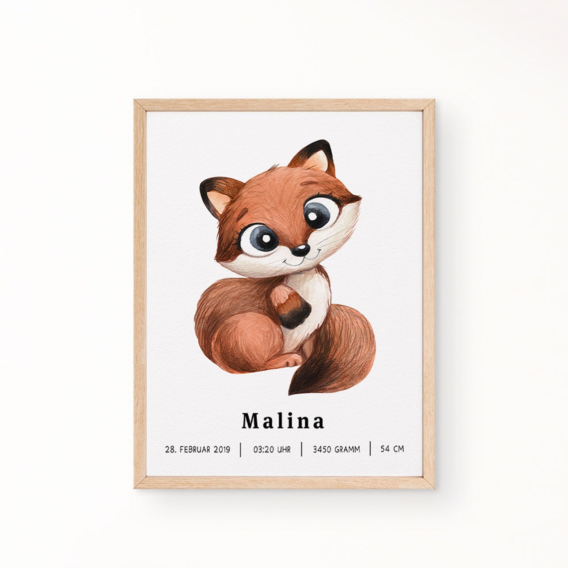 Kinderbild Fuchs hochwertiger Kunstdruck Kinderzimmerbild - Etsy