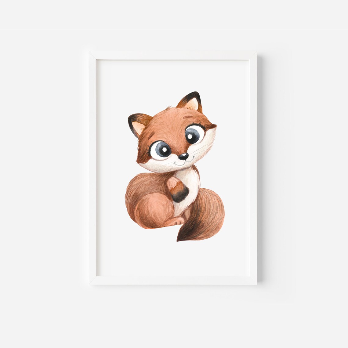 Kinderbild Fuchs - hochwertiger Kunstdruck - Kinderzimmerbild ...