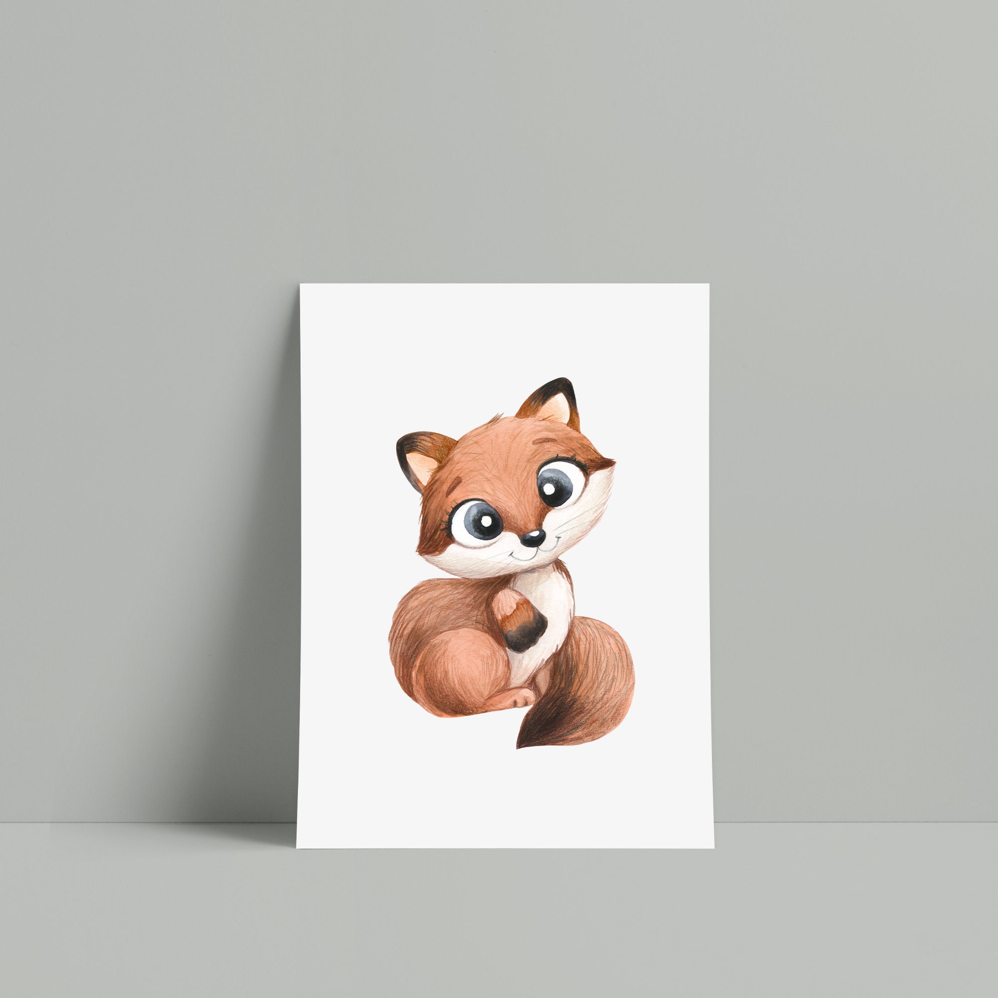 Kinderbild Fuchs - hochwertiger Kunstdruck - Kinderzimmerbild ...