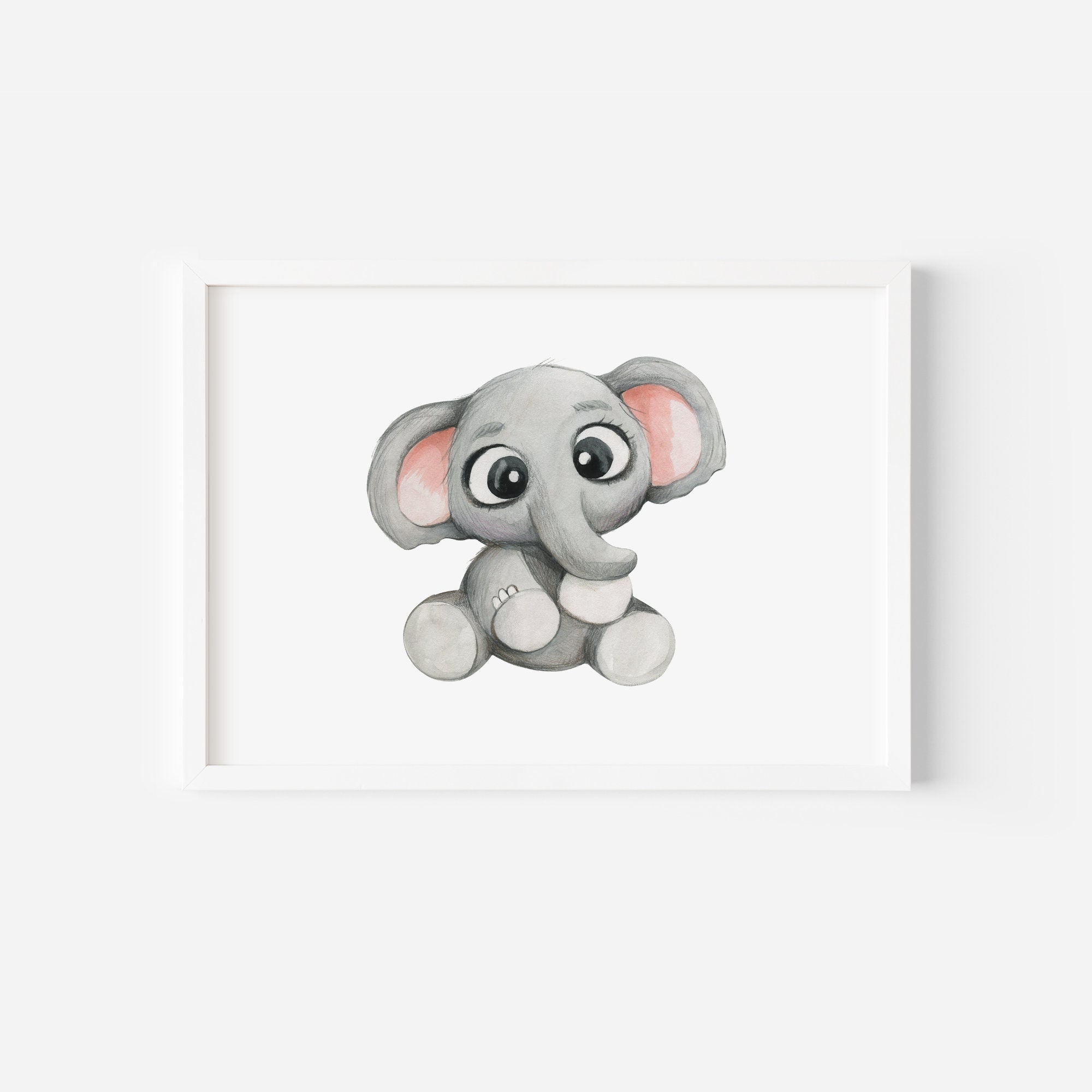 Kinderbild Elefant - hochwertiger Kunstdruck - Kinderzimmerbild ...