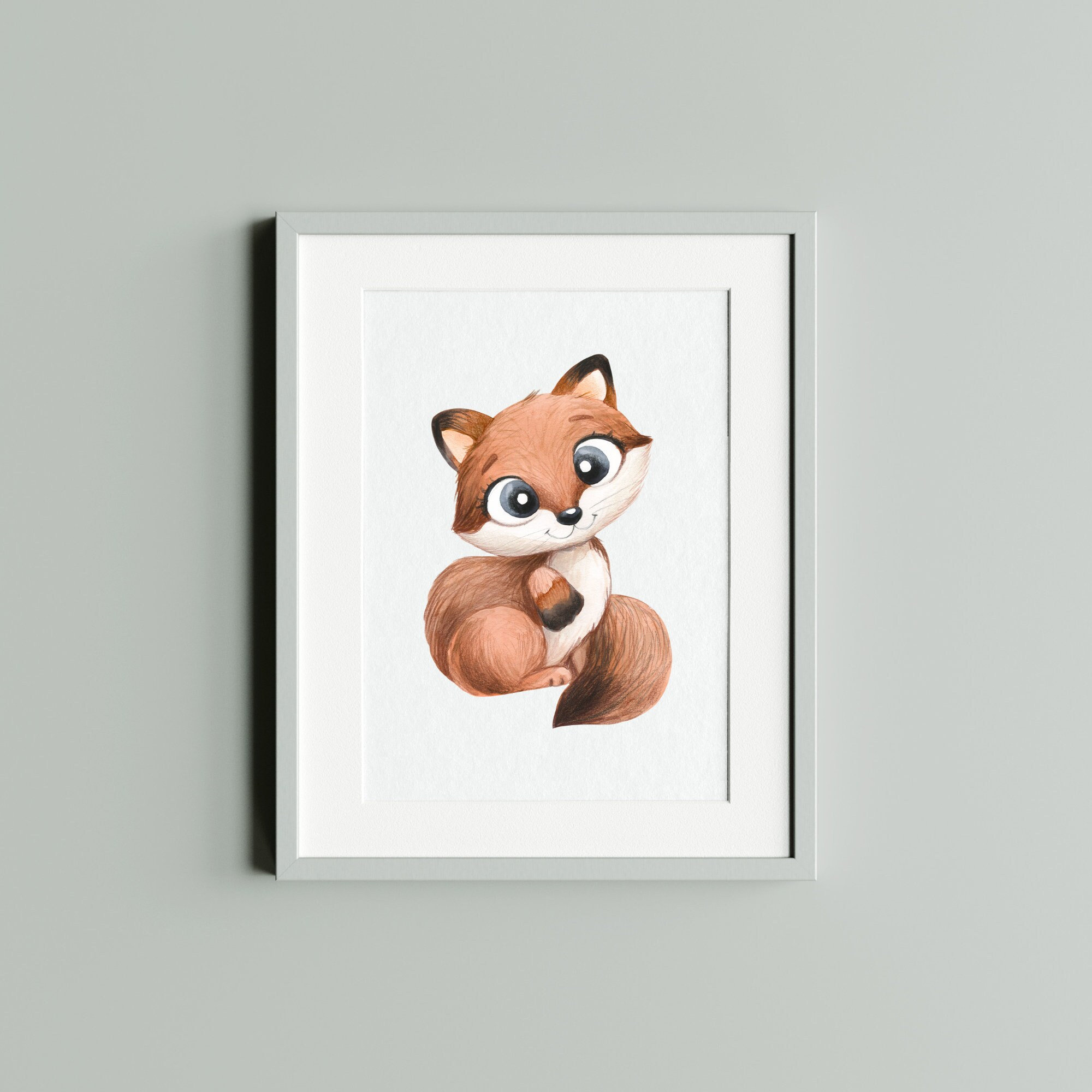 Kinderbild Fuchs - hochwertiger Kunstdruck - Kinderzimmerbild ...