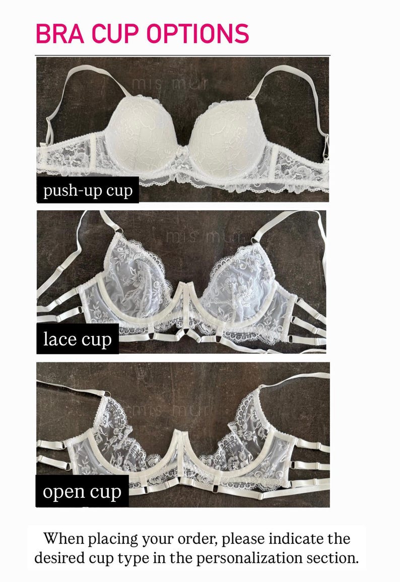 Weiße Spitze Dessous-Set, Push-up Dessous BH-Höschen-Set ...