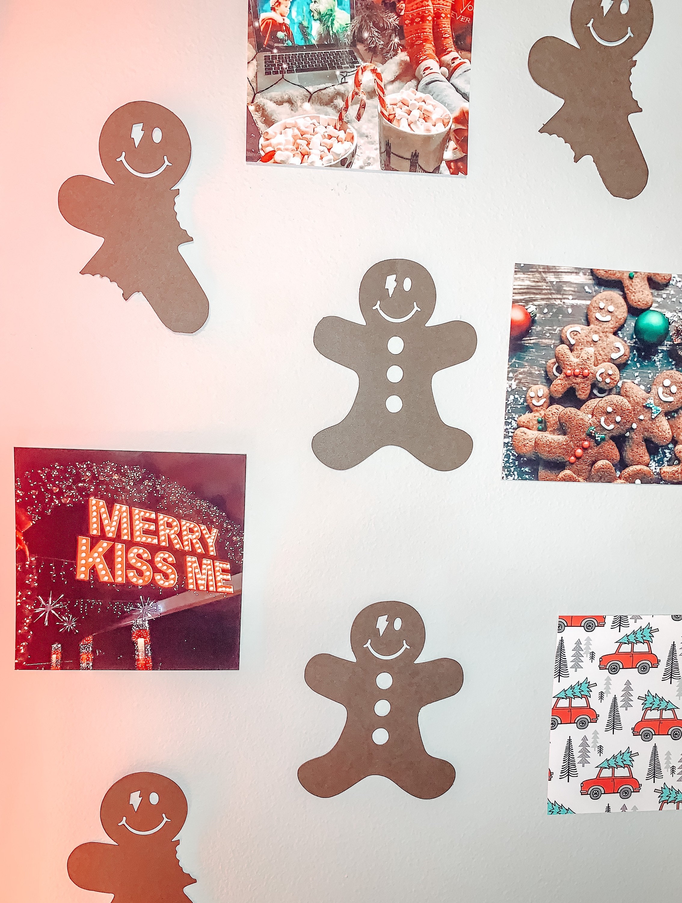 Preppy Gingerbread Man Wall Collage Holiday Decor Aesthetic / Christmas ...