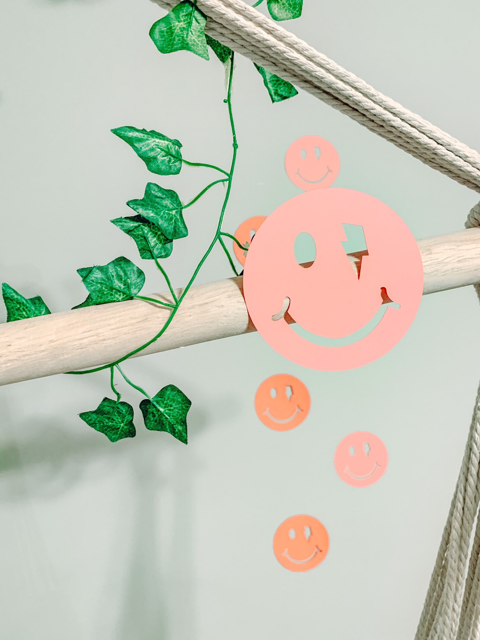 Pink Smiley Face Preppy Room Decor Aesthetic/ Wall / Wallpaper - Etsy