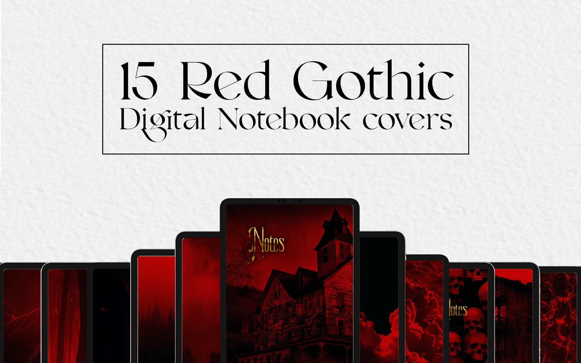 15 Gothic Digital Journal & Notebook Covers for Goodnotes and All ...
